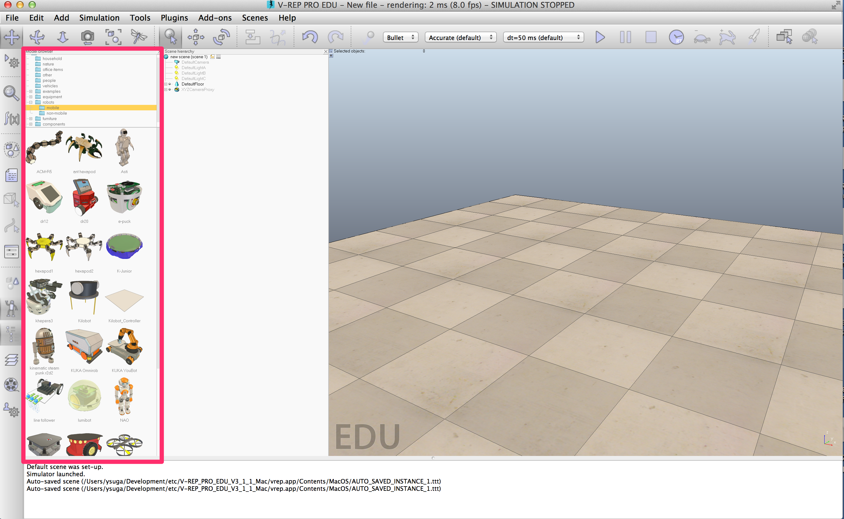 V-REPの基本的な使い方 – Laboratory for Intelligent Dynamics and Representation